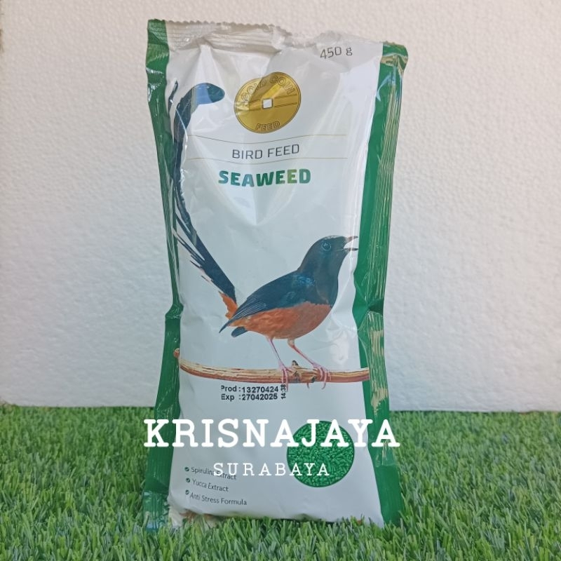 Jual VOER GOLD COIN SEAWEED HIJAU RUMPUT LAUT 450GR PAKAN HARIAN BURUNG ...