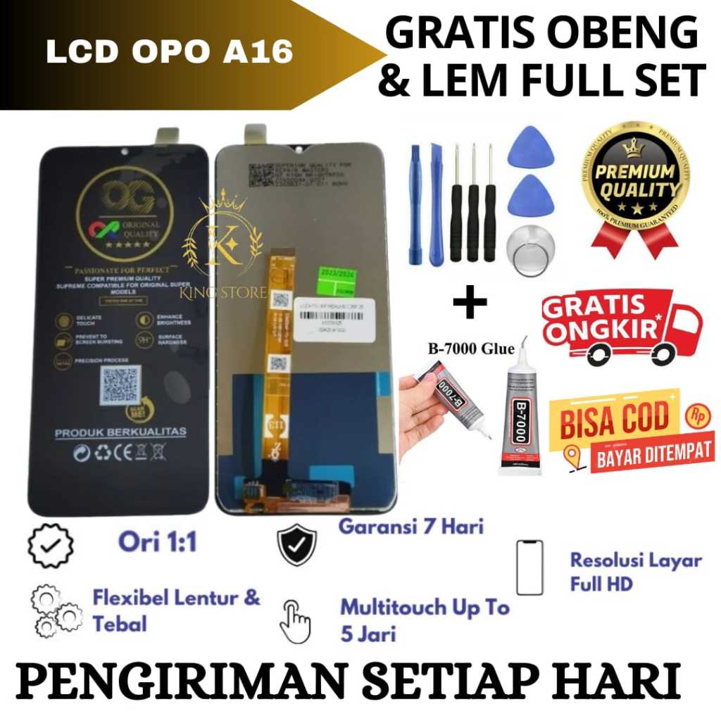 Jual Lcd Touchscreen Oppo A16 Original FullSet / Lcd Oppo A16 Original Garansi Pabrik Full Set ...