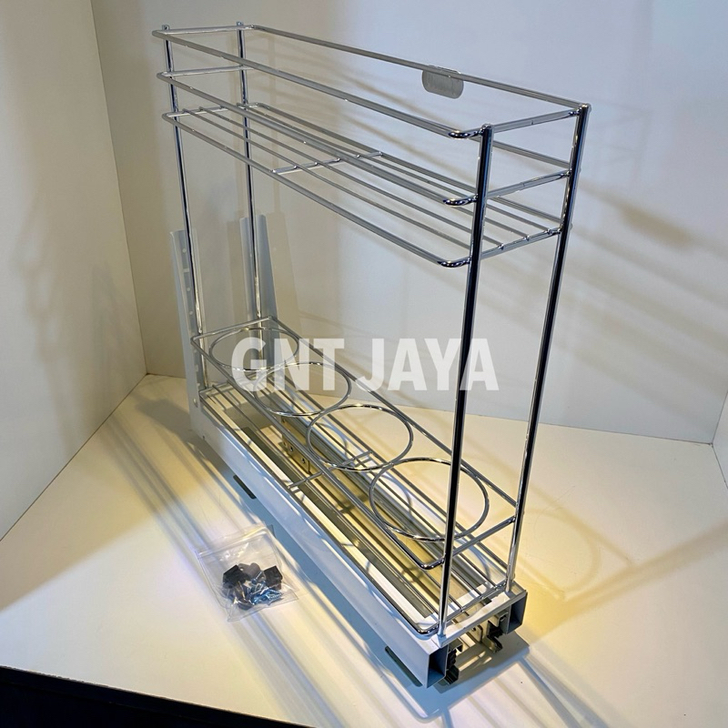 Jual RAK BUMBU Merk TWIN Tmb 21555 rak bumbu botol laci lemari bawah ...