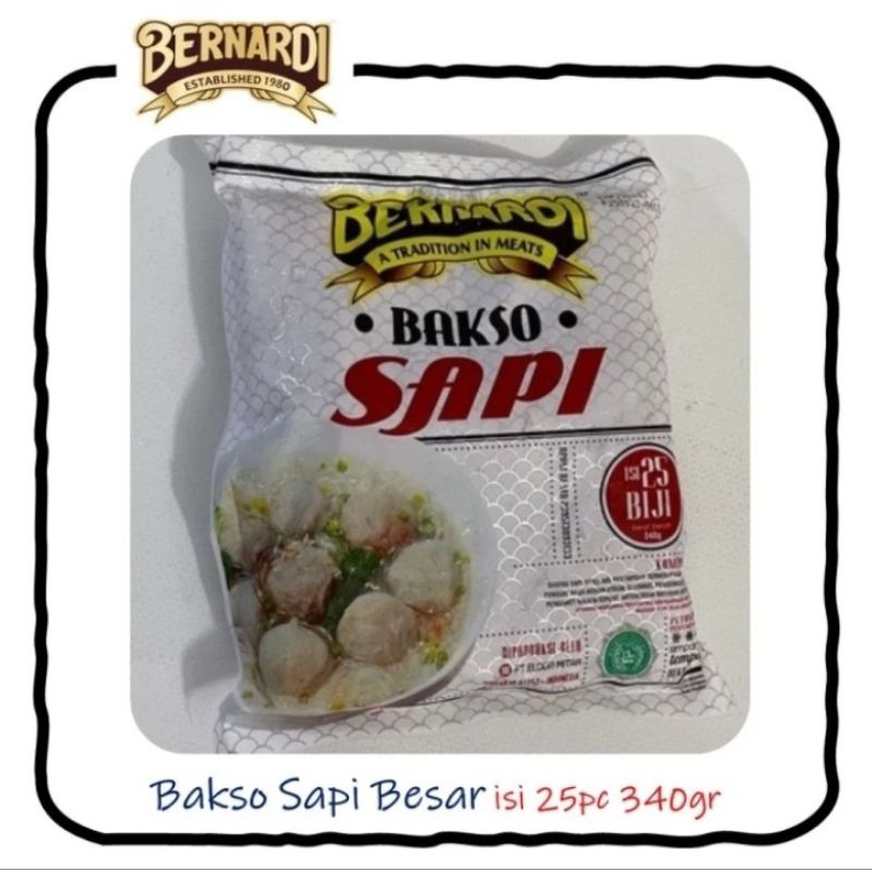 Jual Bernardi Bakso Sapi Besar isi 25pc 340g | Shopee Indonesia