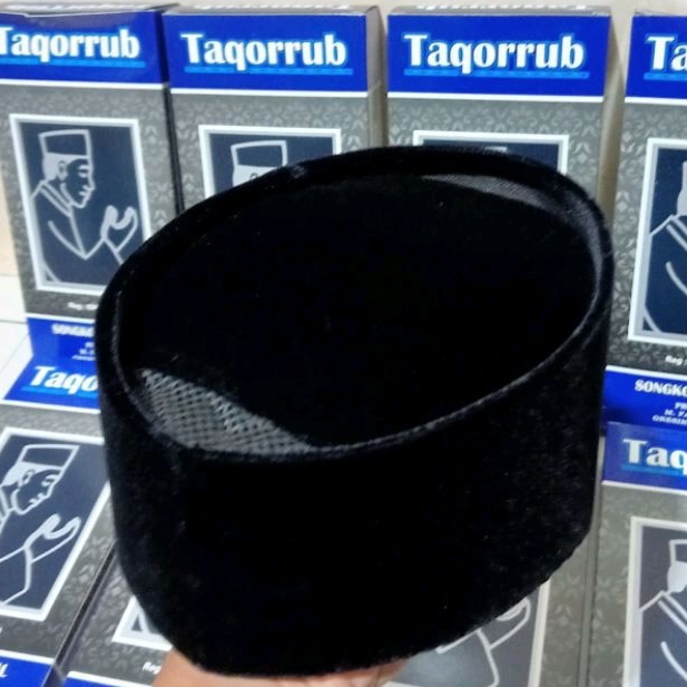 Jual PECI SONGKOK HITAM TAQORRUB AC POLOS PECI KOPIAH HITAM TAQORRUB TINGGI 8-9-10 | Shopee ...