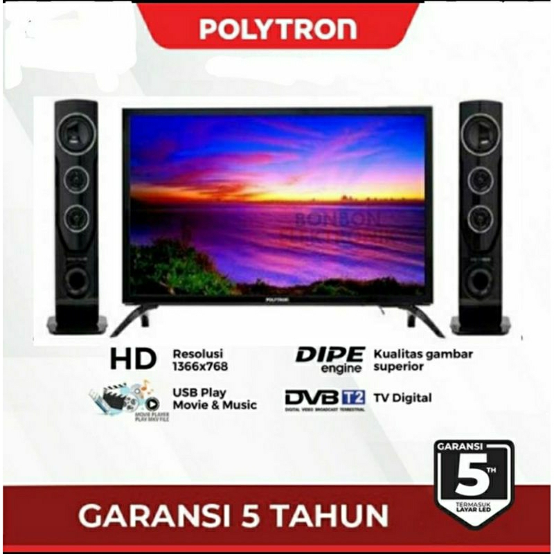Jual Polytron PLD 32TV1855 Televisi 32" Digital TV Speaker Tower Garansi Resmi SNI | Shopee ...