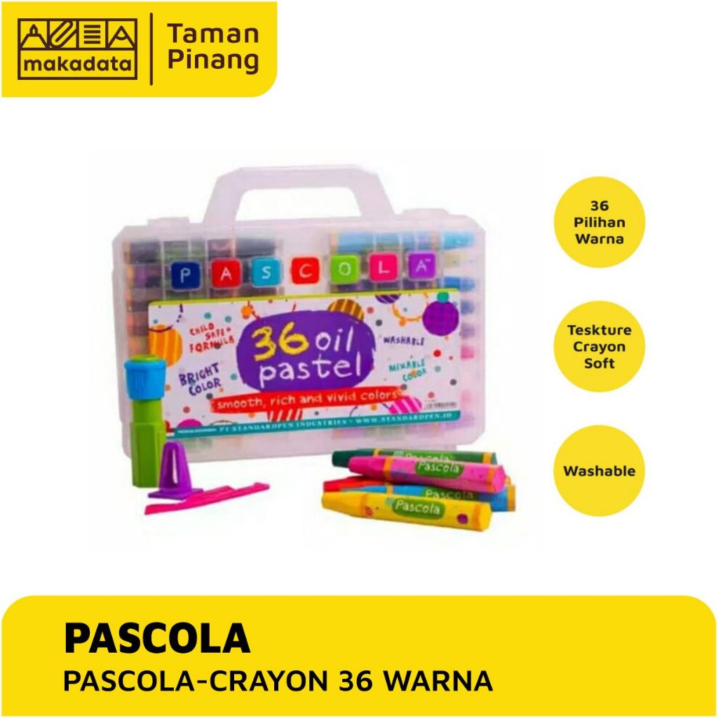 Jual CRAYON / OIL PASTEL PASCOLA ISI 36 WARNA (1 PCS) | Shopee Indonesia