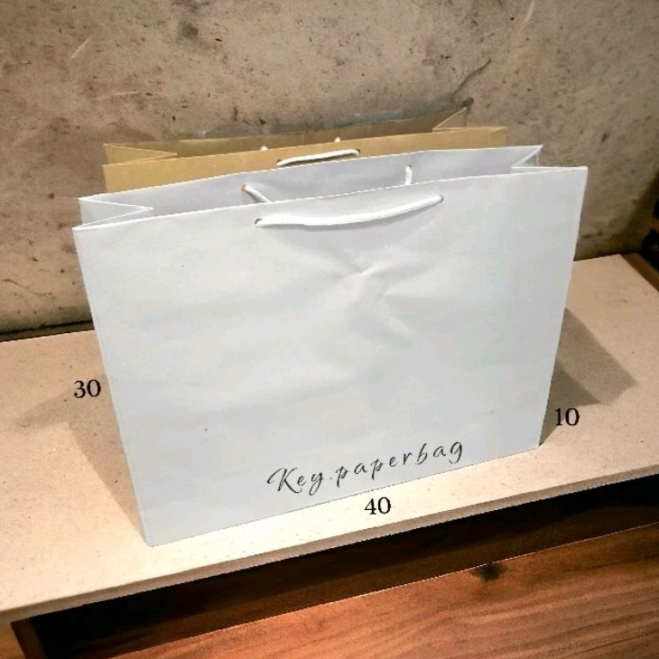 Jual Paper Bag Polos Putih & Cokelat Uk 30x40 Landscape | Shopee Indonesia