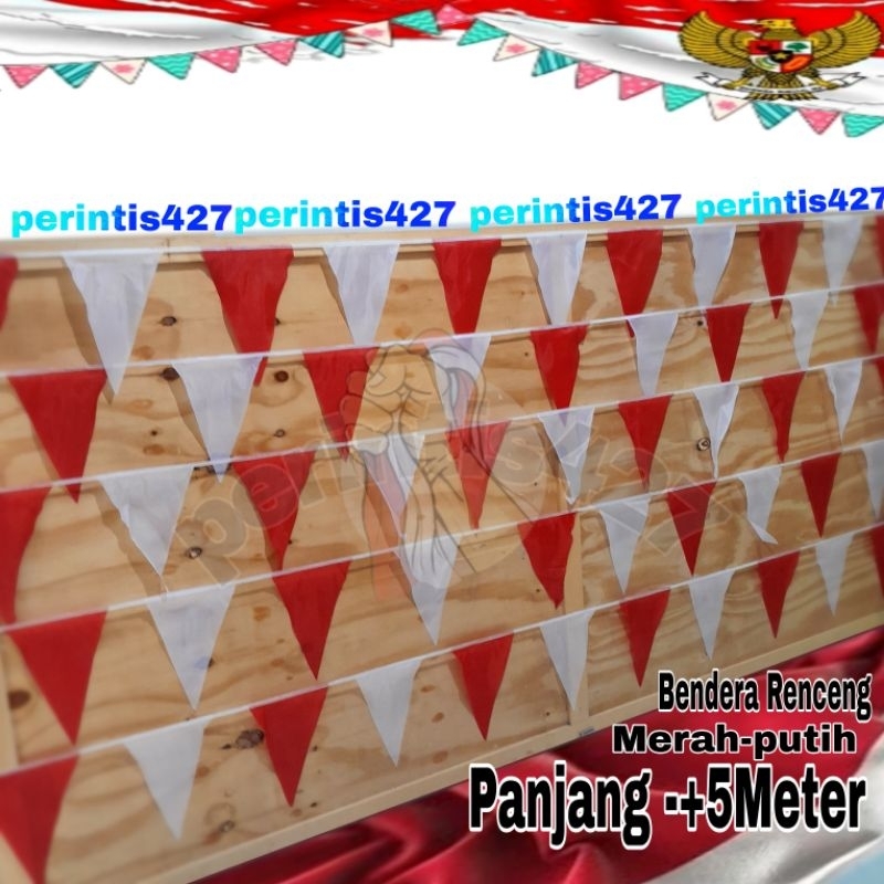 Jual BENDERA RENTENG/DEKORASI PESTA 17 AGUSTUS WARNA WARNI SEGITIGA ...