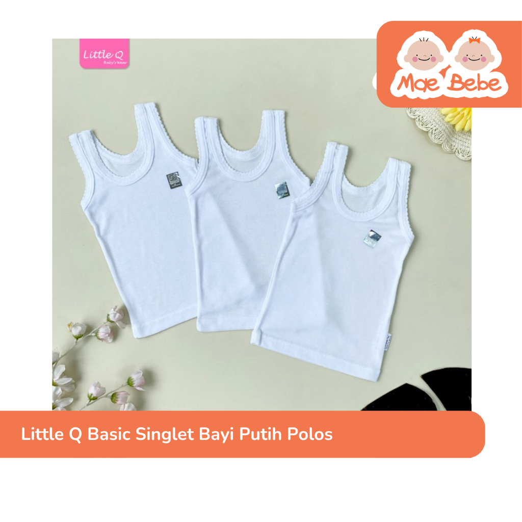 Jual Little Q Basic Singlet Bayi Putih Polos Isi 1 Pcs | Shopee Indonesia