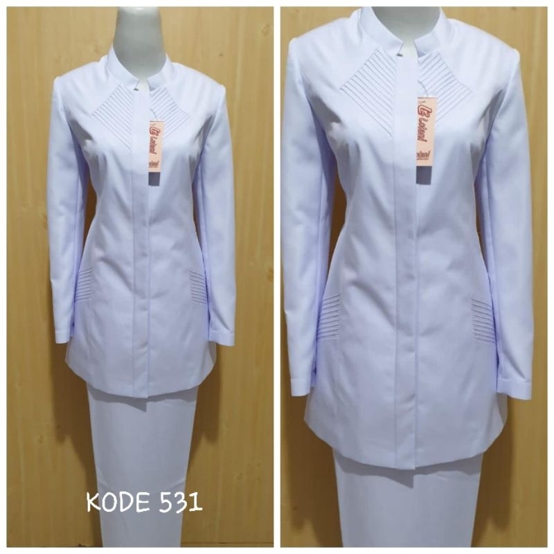Jual Setelan Seragam Putih Wanita Baju Dinas ASN,PNS,Waskat,Seragam ...