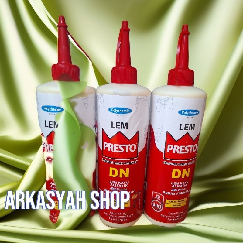 Jual LEM PRESTO ALIFATIK DN 600 GRAM 3 BOTOL (LEM KAYU LEM SUPER ...