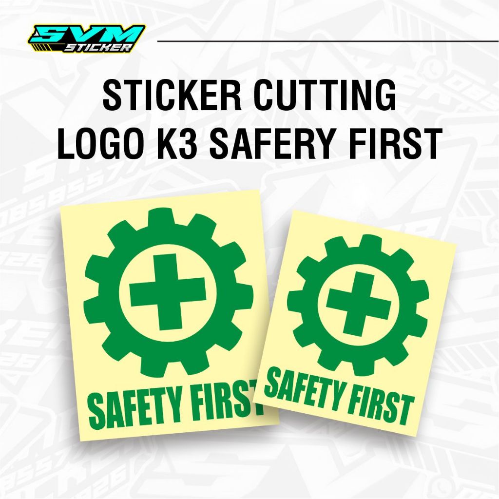 Jual Cutting Stiker Logo K3 Safety First Reflektif | Shopee Indonesia
