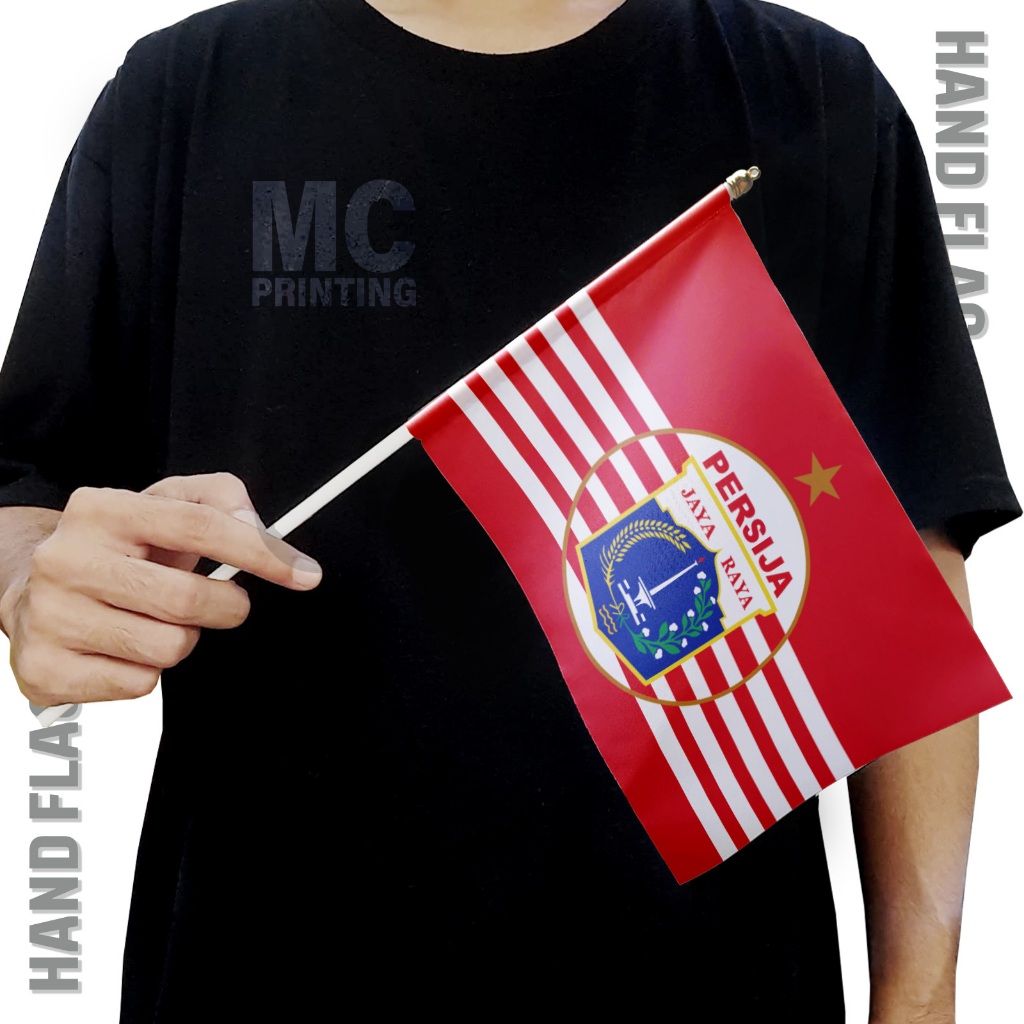 Jual Bendera Tangan Persija Jakarta Jaya Raya - Bendera Stik Pawai Mini ...