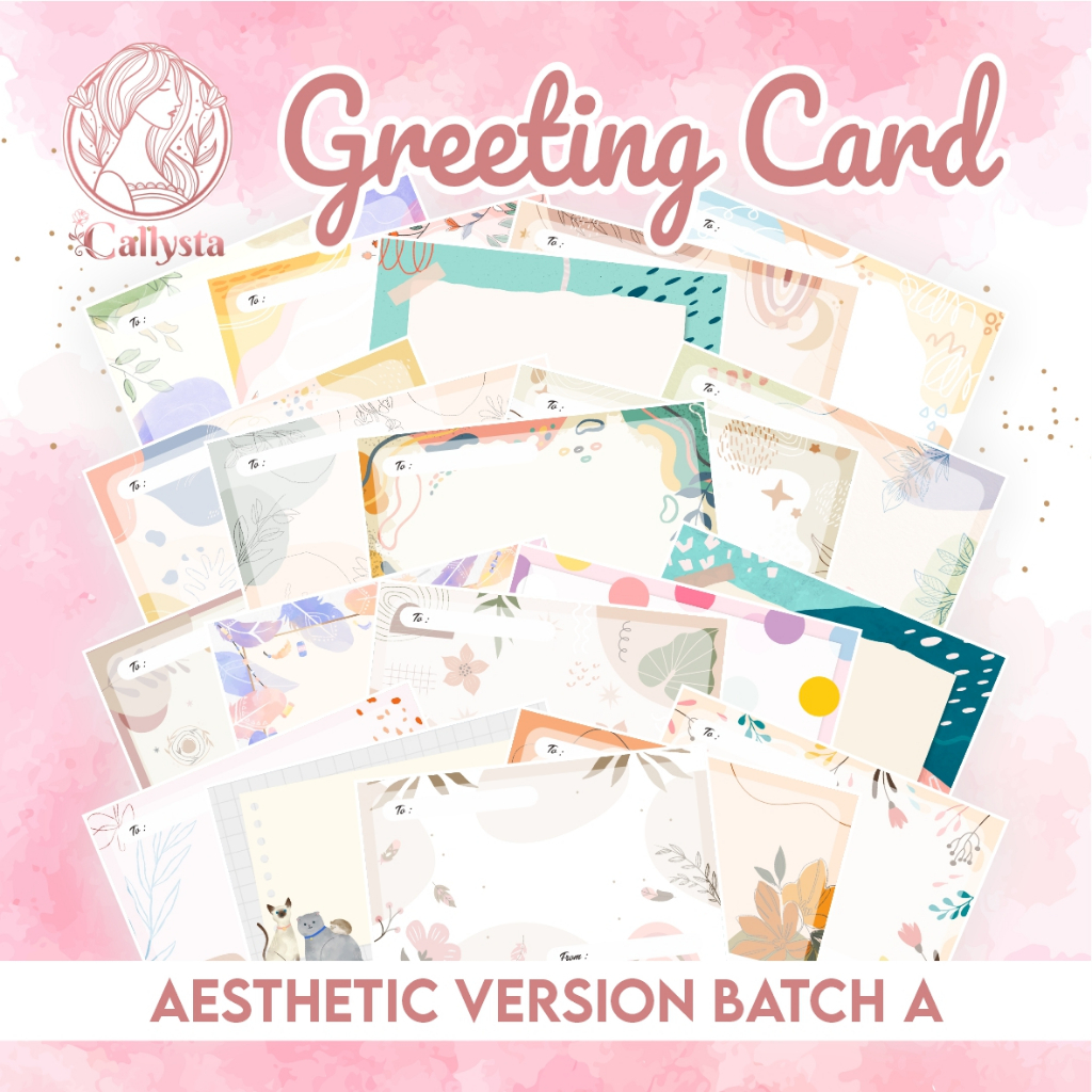 Jual Greeting Card Aesthetic A - Kartu Ucapan - Gift Card - Kartu ...