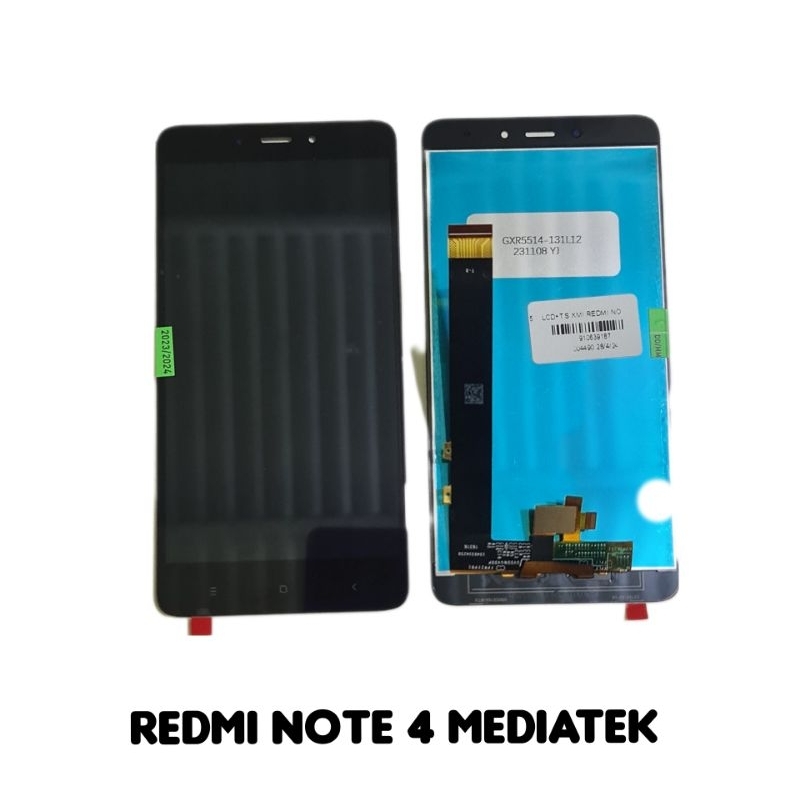 Jual LCD TS TOUCHSCREEN REDMI NOTE 4 MEDIATEK SOKET TS ATAS FULLSET ...