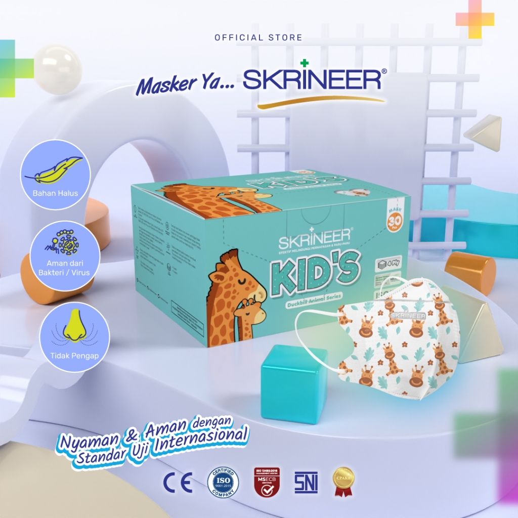 Jual SKRINEER DUCKBILL KIDS ANIMAL SERIES 30'S | Shopee Indonesia