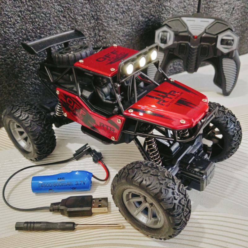 Jual [Bisa COD]Mainan Mobil Alloy Remote Control Off-Road Climbing Car Berlampu RC Rock Crawler ...