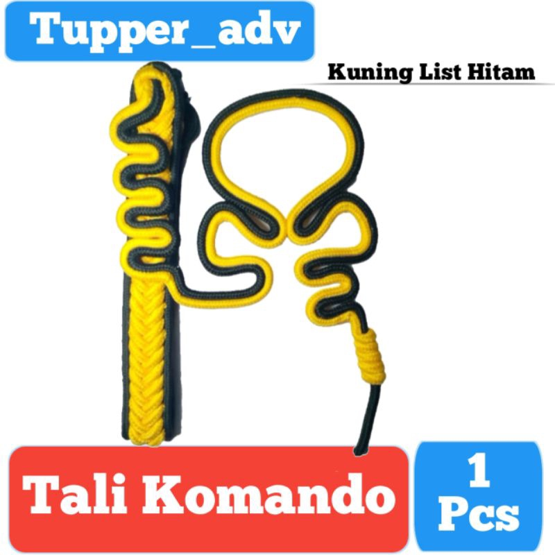 Jual Tali Komando Pramuka Kuning List Hitam Variasi TNI Polri/ Talikoor ...