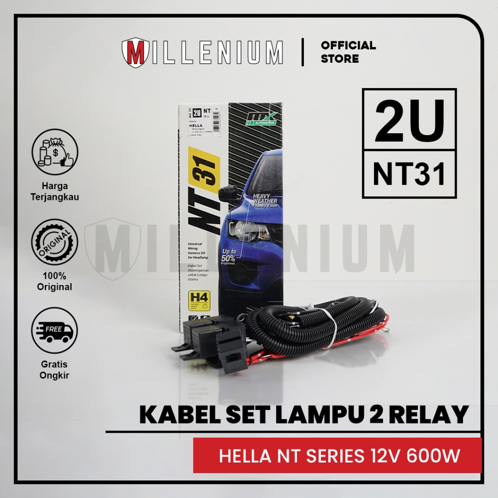 Jual 【MX】Kabel Relay Set Lampu H4 Mobil HELLA NT Series 2 Relay 12v ...