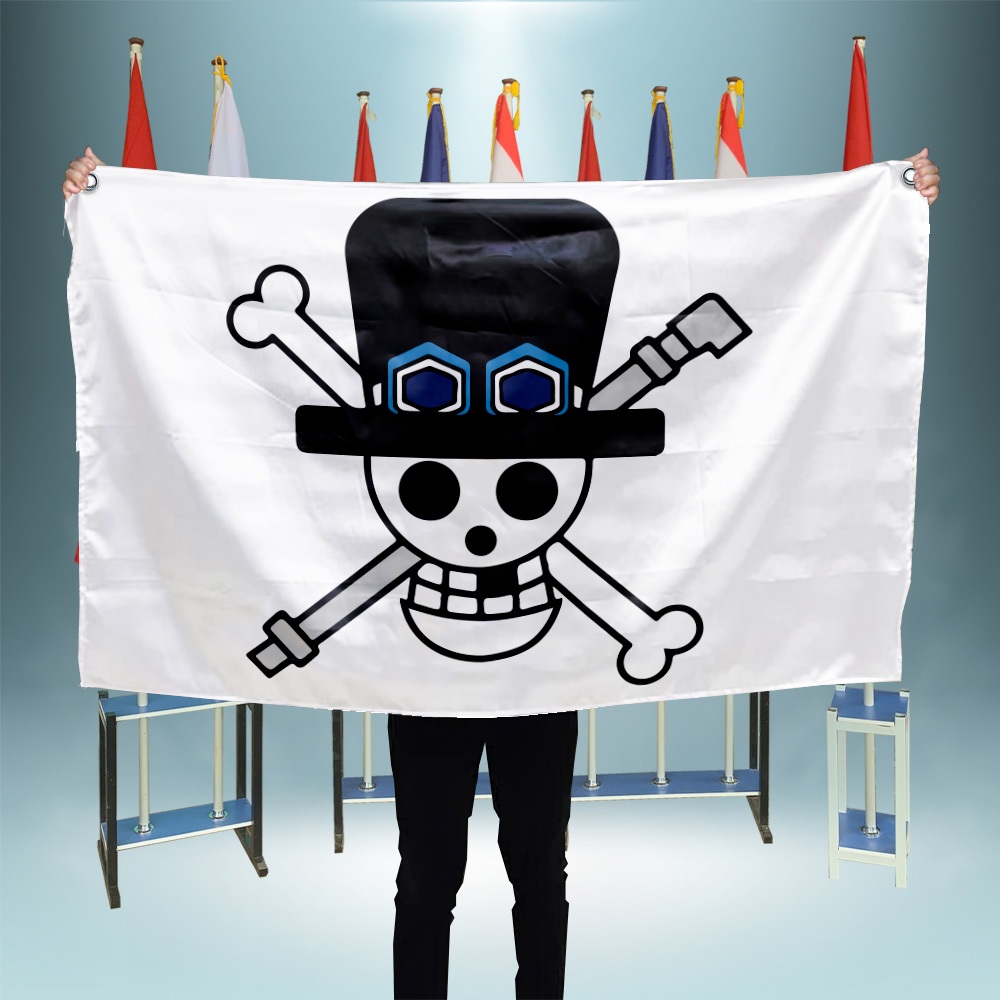 Jual Bendera Sabo One Piece Jolly Roger - Wall Decor Poster Kain ...