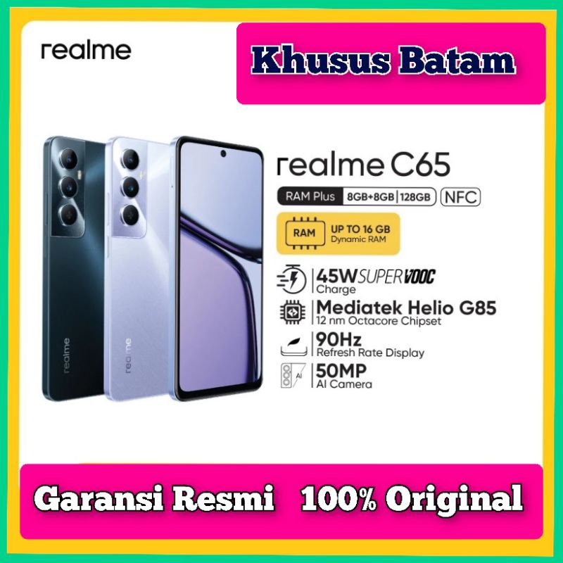 Jual REALME C65 RAM 8/128GB Helio G85 New Android Handphone(BATAM SAJA ...