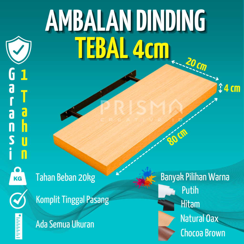 Jual Rak Ambalan Dinding Minimalis Hiasan Papan Hambalan Kayu Laci ...