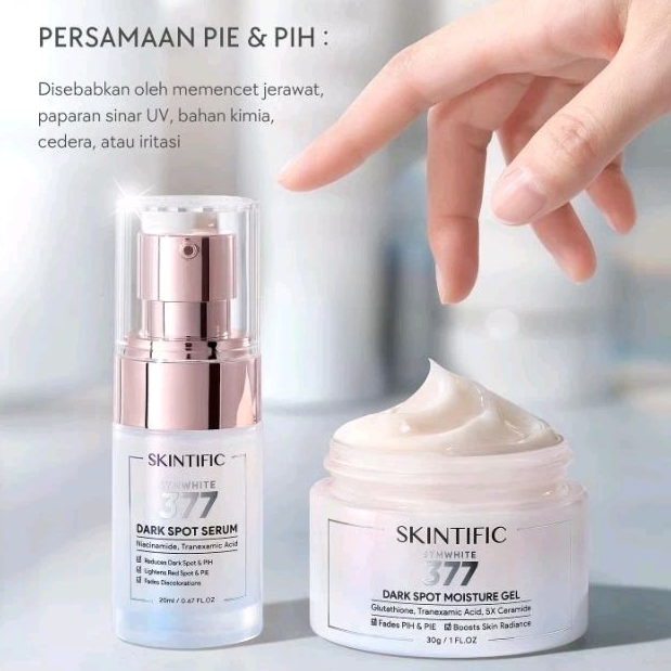 Jual SKINTIFIC SYMWHITE 377 Set Moisture gel 30gr Serum dark spot 20ml ...