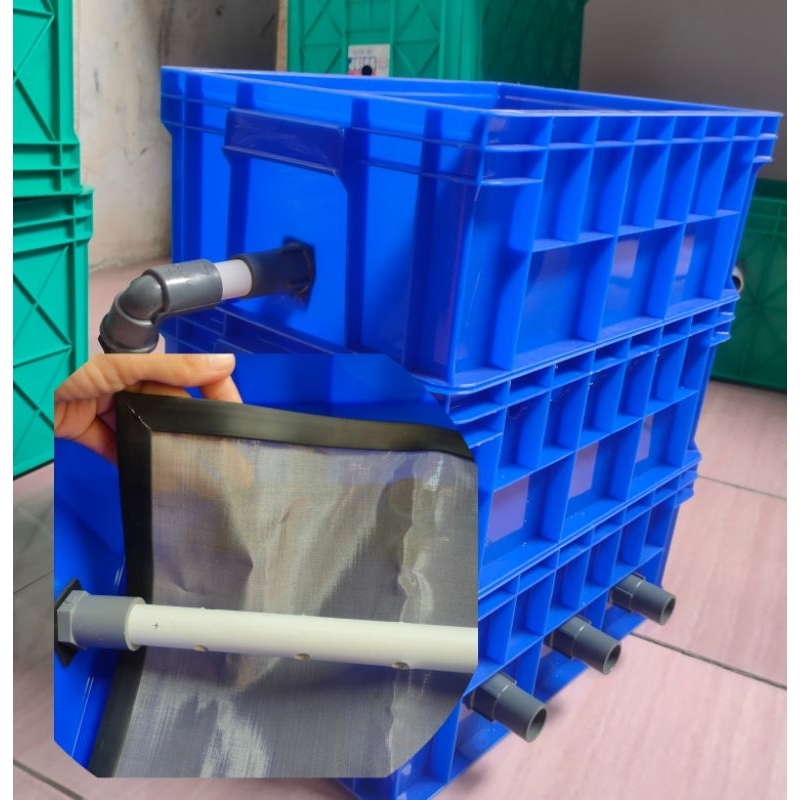 Jual trickle filter box mini 3 susun +sieve 25x35 | Shopee Indonesia