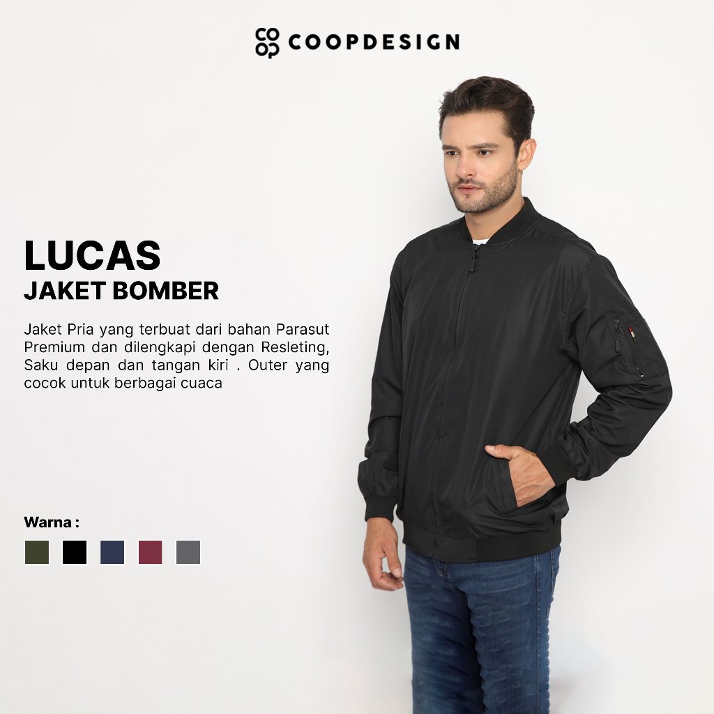 Jual Coop Design - Lucas Jaket Bomber Timebomb Pria | Shopee Indonesia