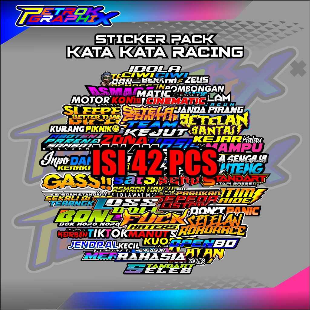 Jual 42 PCS STICKER PACK KATA KATA VIRAL ANTI AIR / STIKER PACK KATA ...