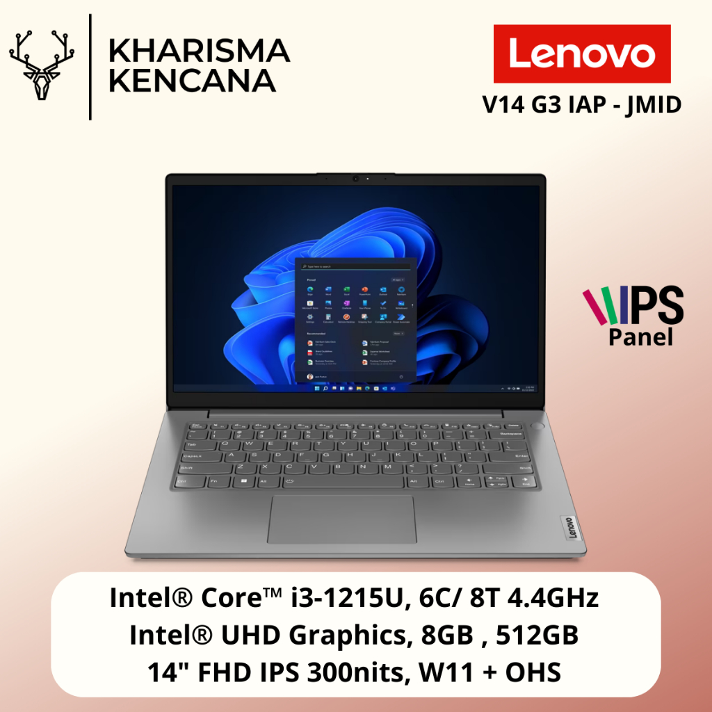 Jual LENOVO V14 G3 IAP NPID CORE i3 1215U 16GB 512GB 14" FHD IPS W11+OHS | Shopee Indonesia