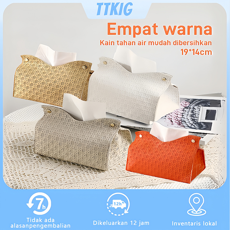 Jual Tempat Tissue Kain PU Kotak Tempat Tisu Kain Lucu Kotak Tissue ...