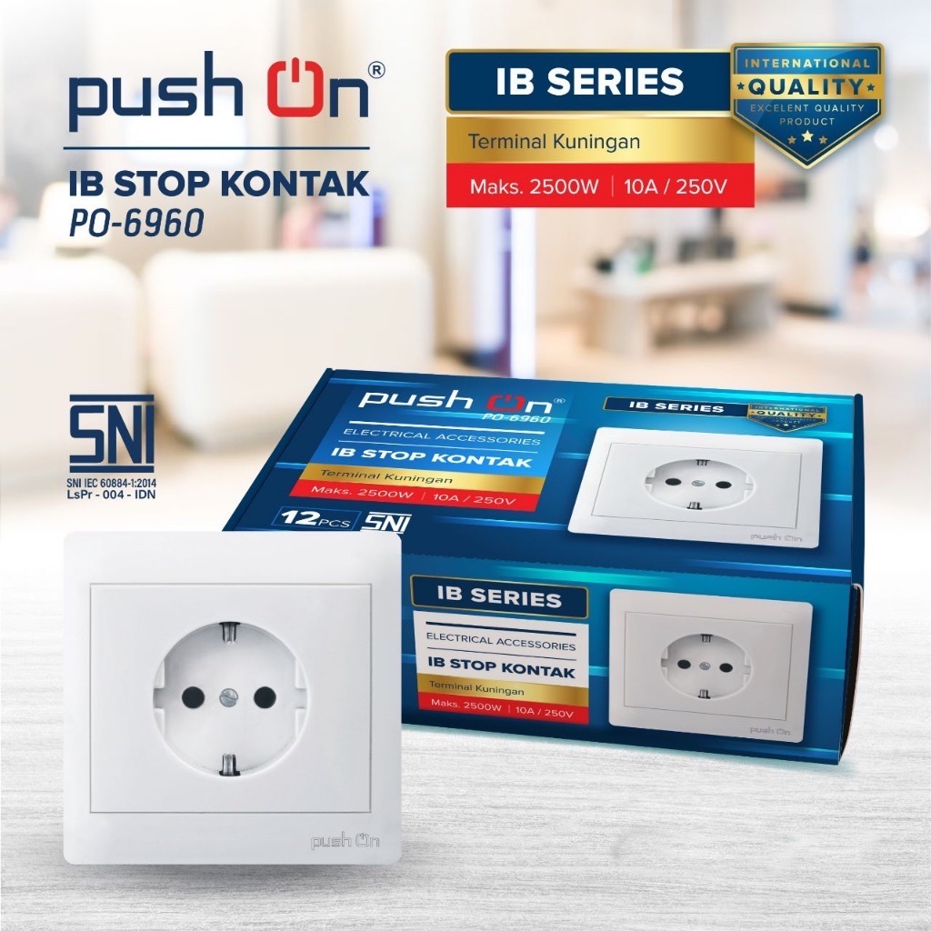 Jual Saklar Dinding Push On PO-6960~4 / Inbow Series / Stop Kontak ...