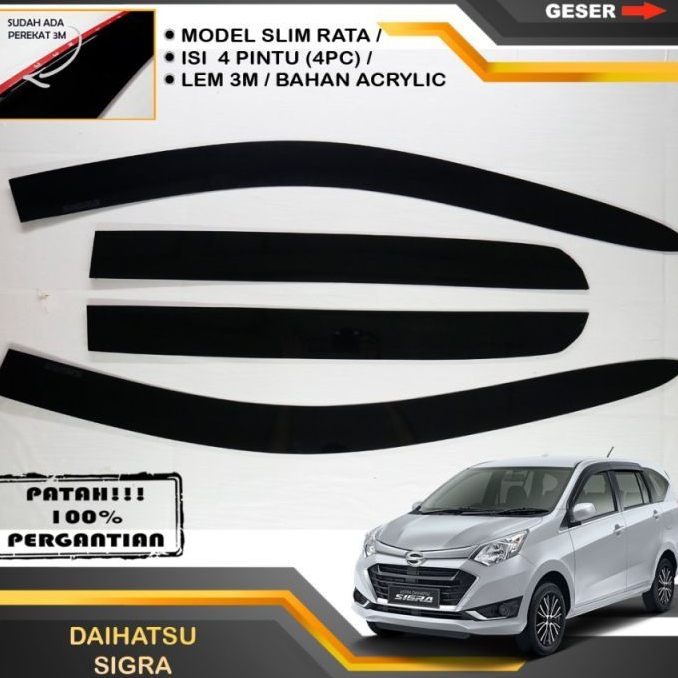 Jual TALANG AIR PINTU MOBIL DAIHATSU SIGRA TAHUN 2016-2024 MODEL SLIM RATA/FLAT | Shopee Indonesia