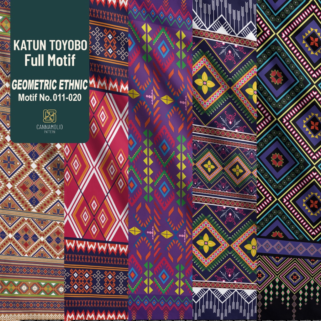 Jual Kain Toyobo Motif Batik ETNIK GEOMETIC | Lebar 145cm | FULL BORDER ...