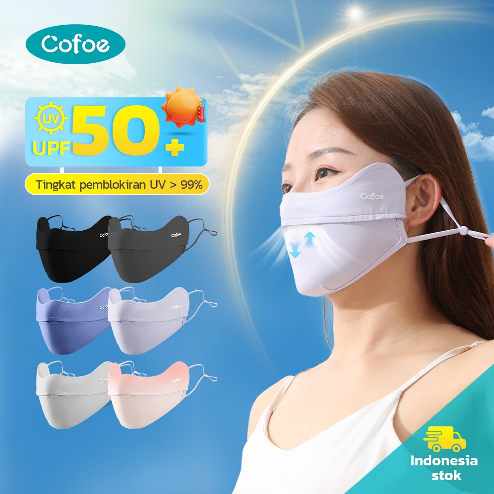 Jual Visor Masker Penutup Wajah Pelindung Matahari Anti UV Masker Full Wajah Breathable Facemask ...