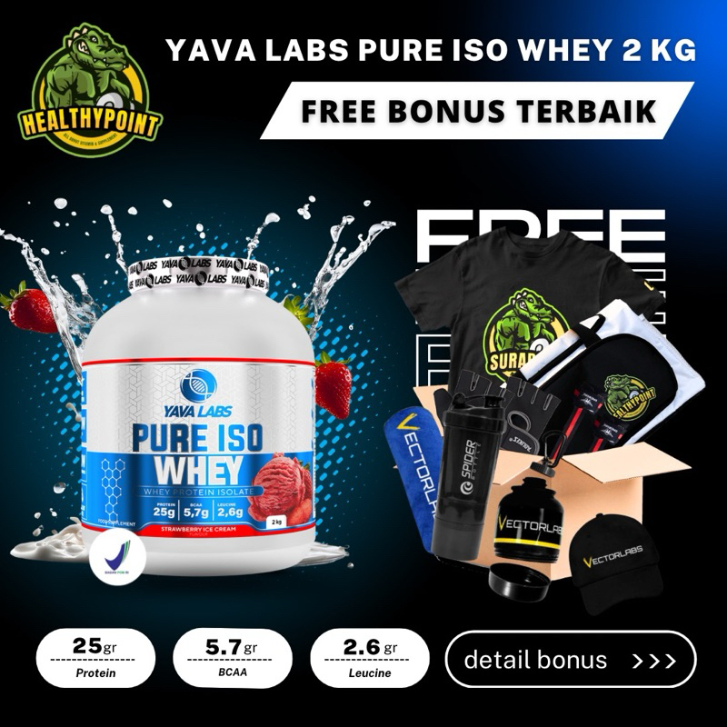 Jual Yava Labs Pure Iso Whey 2 Kg Whey Protein Isolate Yavalabs ...