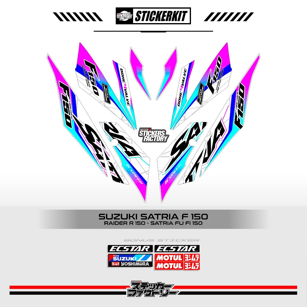 Jual STICKER STRIPING SUZUKI SATRIA F150 INJEKSI / MOTIF 8 SATRIA DOHC ...