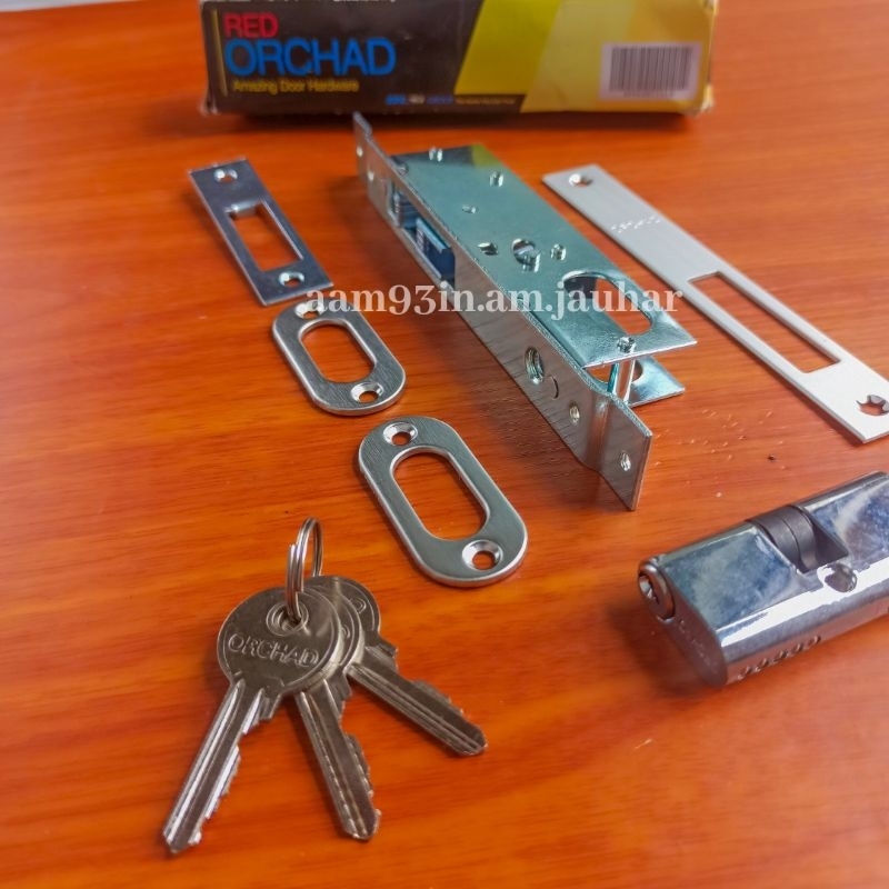 Jual Kunci Pintu Alumunium Nium Baja Besi Model Kait Swing 5124 RED ...