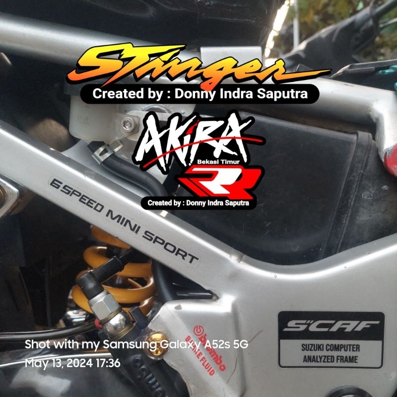 Jual Sticker Rangka 6 Speed Mini Sport Suzuki Akira Stinger RGV RGX ...
