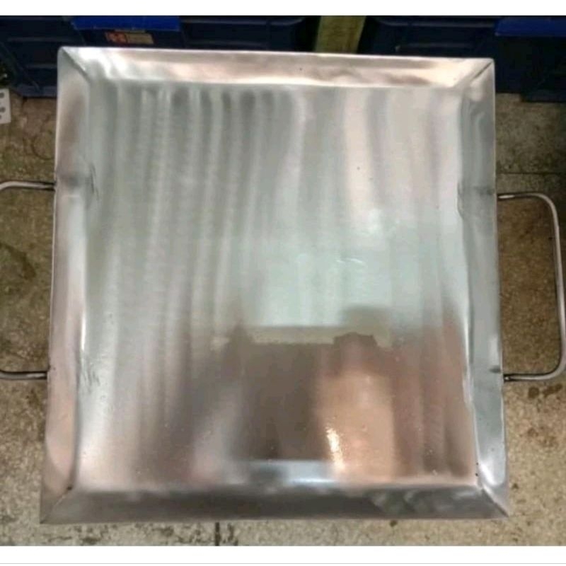 Jual Wajan Persegi Plat Besi Panggangan Roti Bakar Sosis Burger 30 x 30 ...