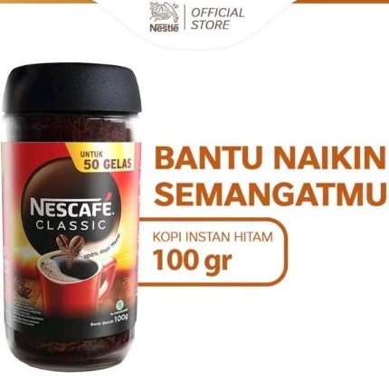 Jual NESCAFE CLASSIC KOPI INSTANT KOPI HITAM 100 GRAM KEMASAN BOTOL ...