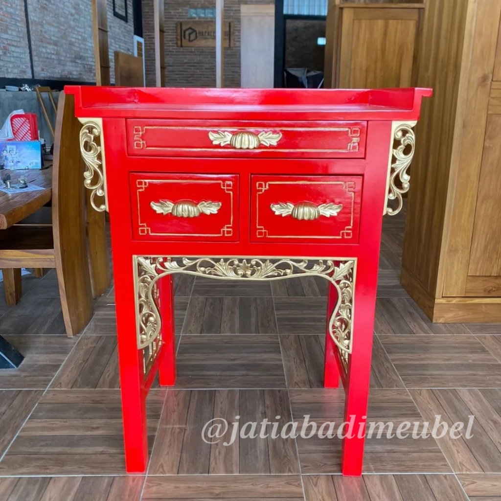 Jual Meja Altar Meja Sembahyang Meja Leluhur Dewa Minimalis Ukiran Kayu ...