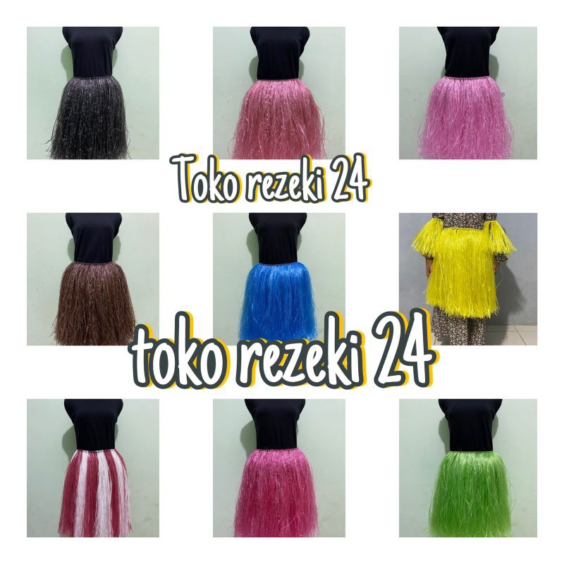 Jual ROK RUMBAI DARI TALI RAFIA, tari adat asli papua warna bisa costum ...