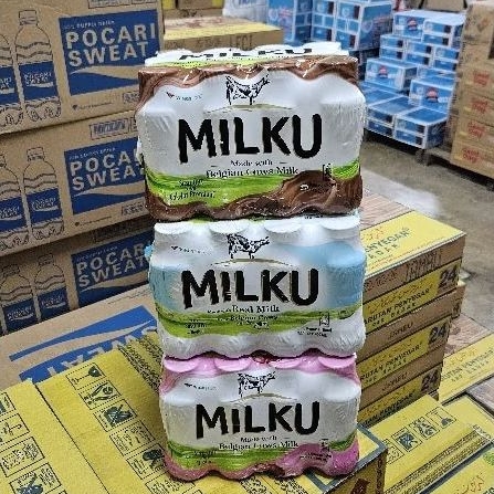 Jual ED 08.26 CTN 12*200ML - SUSU MILKU UHT PET COKLAT STROBERI PUTIH ...