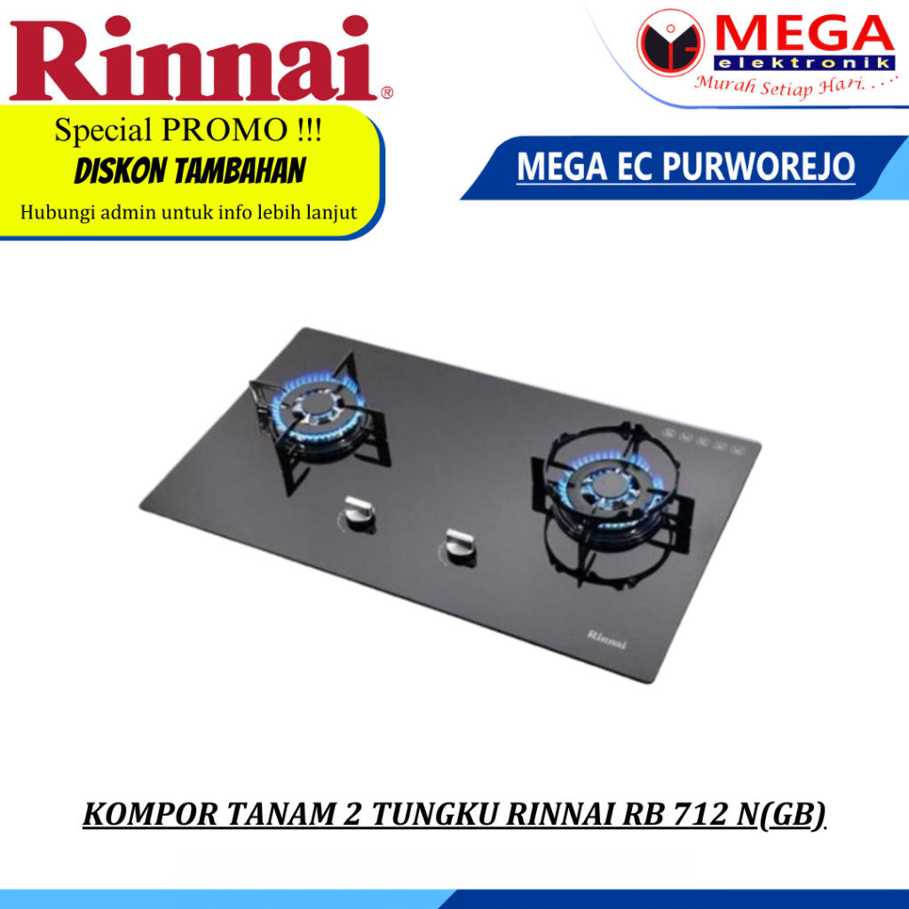 Jual KOMPOR TANAM 2 TUNGKU RINNAI RB 712 N(GB) | Shopee Indonesia