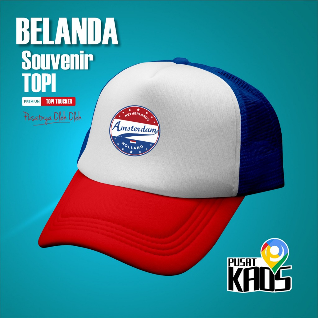 Jual Topi Tucker, Topi Jaring oleh oleh Belanda, Asterdam, Netherlands ...