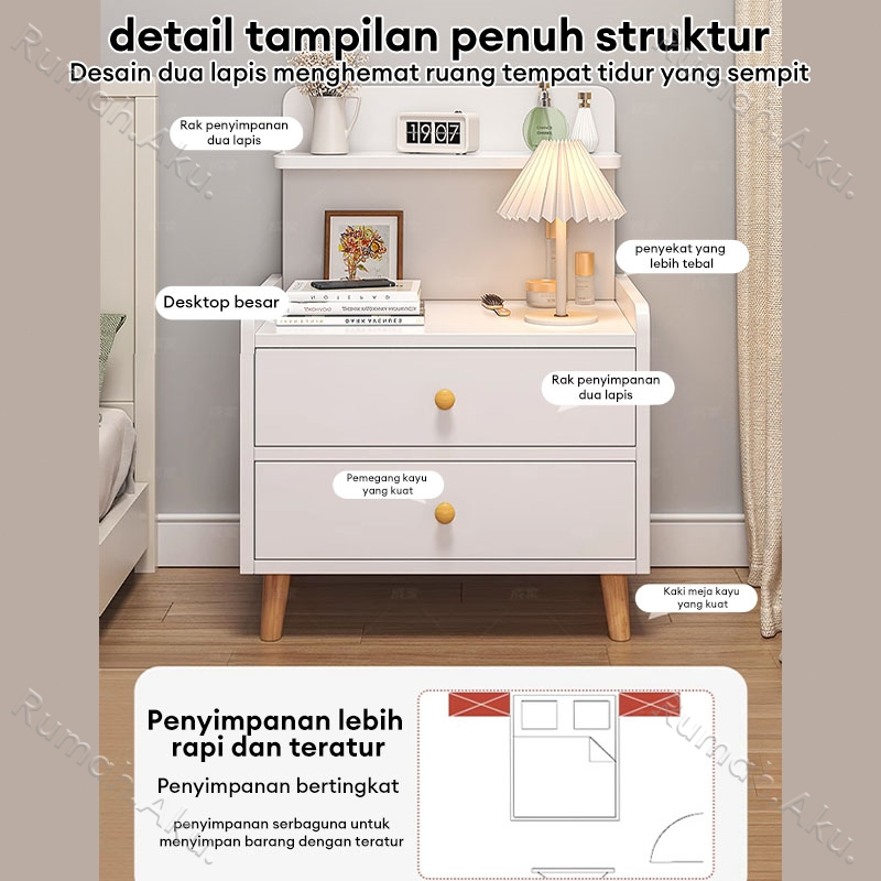 Jual RA Meja Nakas 2 Laci Nakas Kayu Bedside Table Lemari Penyimpanan ... Jual RA Meja Nakas 2 Laci Nakas Kayu Bedside Table Lemari Penyimpanan ...