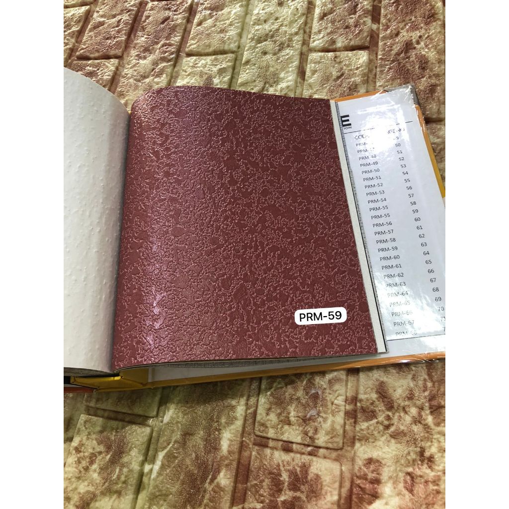 Jual WALLPAPER DINDING POLOS TEKSTUR TEMBOK ABSTRAK TIMBUL MERAH ABU ...