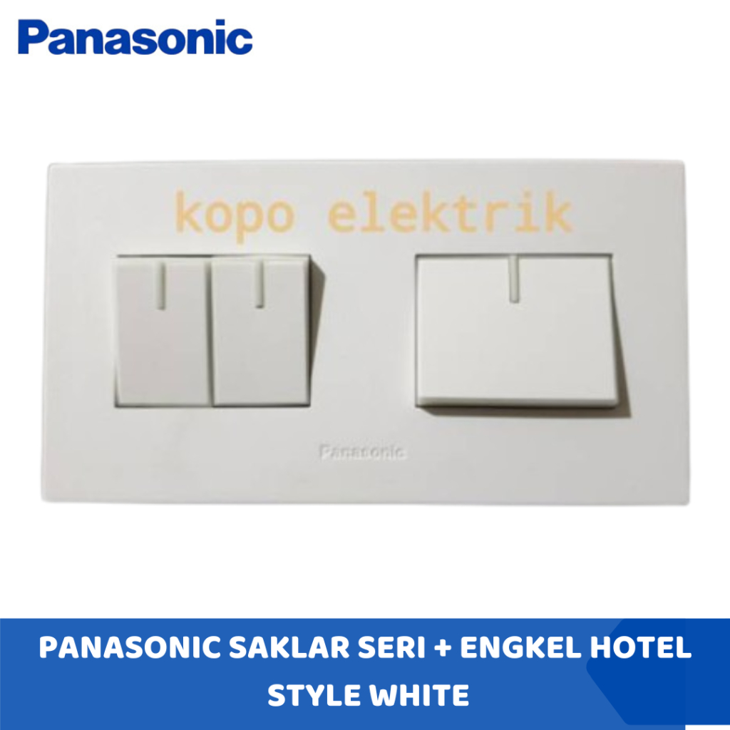 Jual Panasonic Saklar Seri + Saklar Engkel Besar Hotel Style White Tanam Putih Minimalis ...