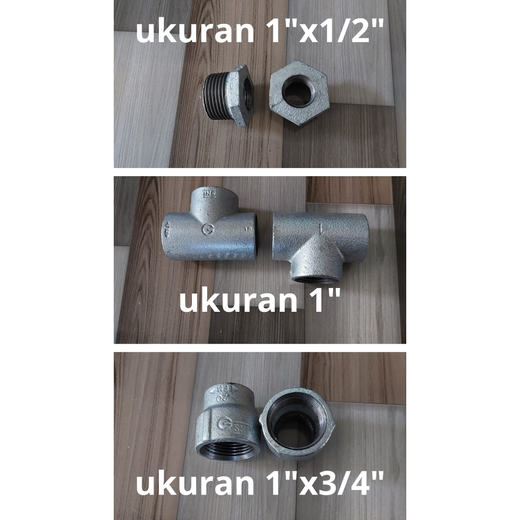 Jual (Promo) Sambungan Pipa Shok Drat Dalam 1"x3/4", Leter T 1 Inch ...