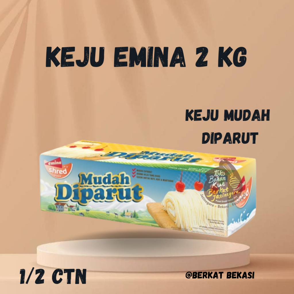 Jual KEJU CHEDAR KEMASAN 2KG / EMINA CHESSE 2 KG / SETENGAH CTN ...