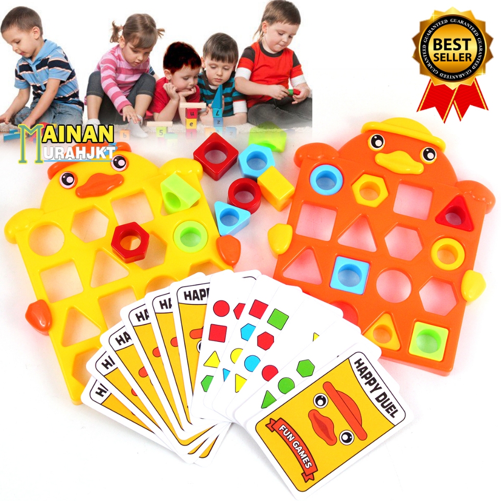 Jual MAINAN ANAK MURAH BOARD GAME GEOMETRY MATCHING PUZZLE SS1915 GAME ...